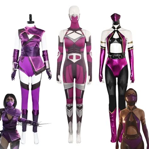 Mortal Kombat Mileena Cosplay Costume Jumpsuit Women Girls Fantasia