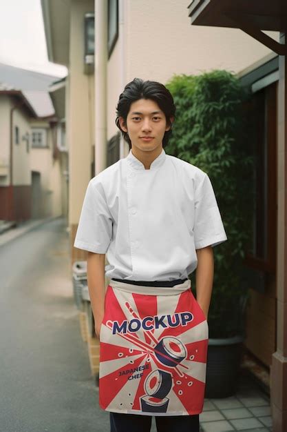 Front View Japanese Man Wearing Uniform Premium Ai Generated Psd