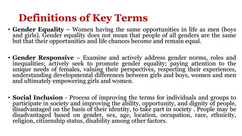 Integrating Gender Equality And Social Inclusion Gesi In The Nap