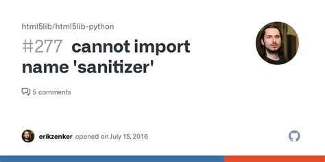 Cannot Import Name Sanitizer Issue Html Lib Html Lib Python Github