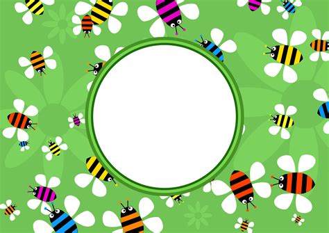 Colorful Honey Bee Border Template Design 21566440 Vector Art At Vecteezy
