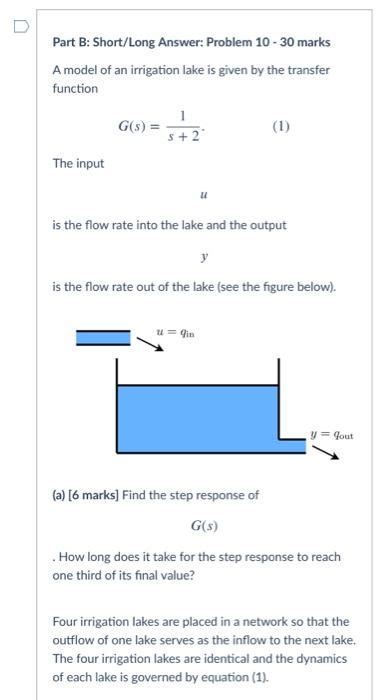 solved part b short long answer problem 10 30 marks a