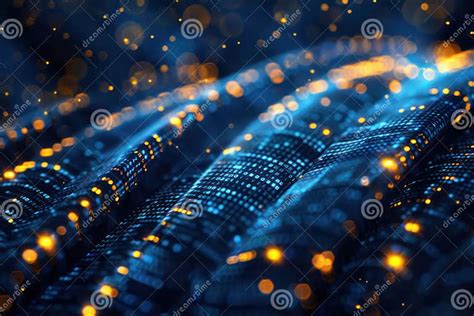 Illuminated Digital Patterns Abstract Representation Of Data Flow With Glowing Lights And