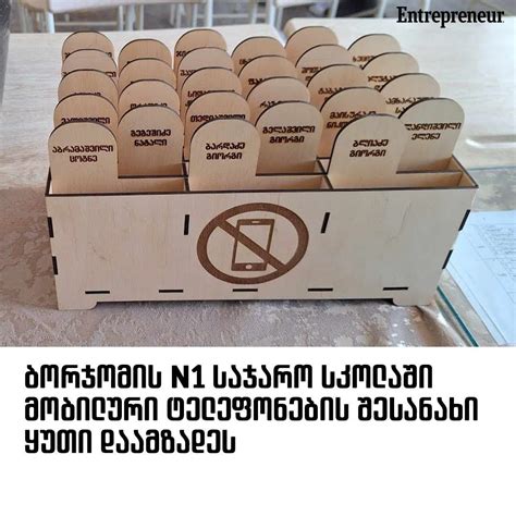 Entrepreneur Georgia On Linkedin ბორჯომის №1 საჯარო სკოლაში მობილური ტელეფონების ყუთი გაჩნდა