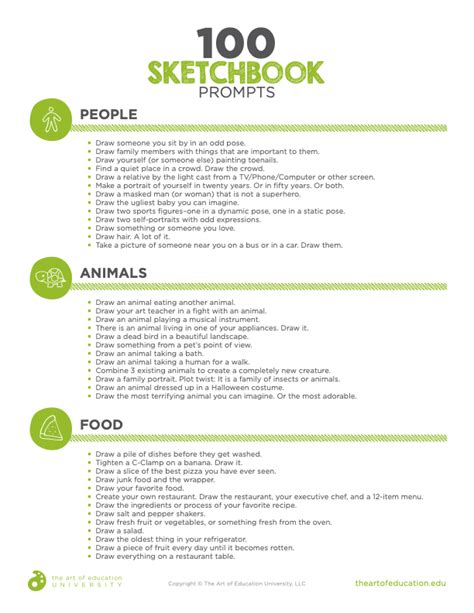 Sketchbook Drawing Prompts At Isabelle Rivers Blog
