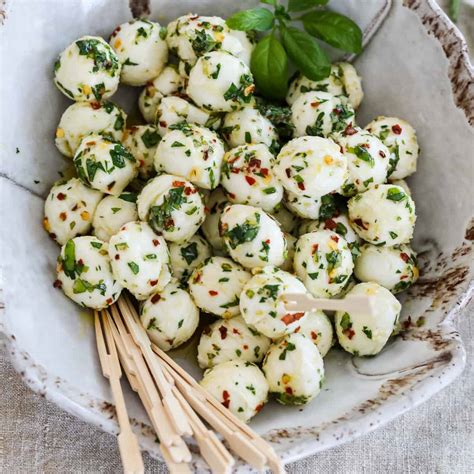 A Mediterranean Masterpiece Marinated Mozzarella Balls With