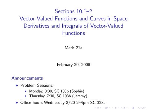 Lesson 7 Vector Valued Functions Pdf