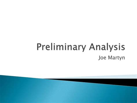Preliminary Analysis Pptx