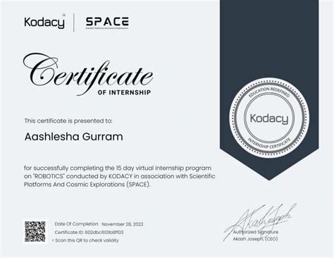 aashlesha gurram on linkedin robotics kodacy internshipcomplete