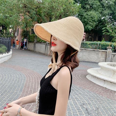 무료배송 Dn9ne봄벙거지 가을모자 여름 끈달린 챙넓은 오리챙 모자