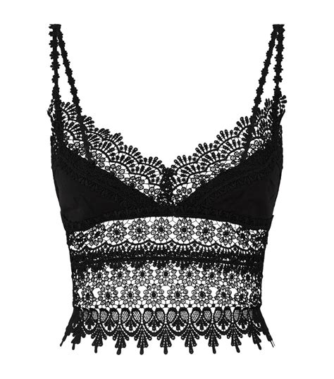 Charo Ruiz Ibiza Black Dana Crop Top Harrods Uk