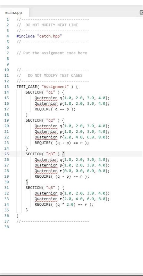 Solved Details • Define A Class Quaternion That Will Store