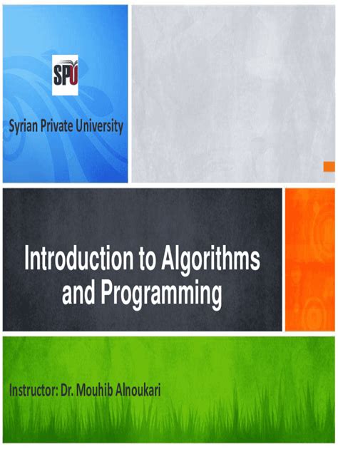 Fillable Online Introduction To Algorithms And Programming Dr Muhib Fax Email Print Pdffiller
