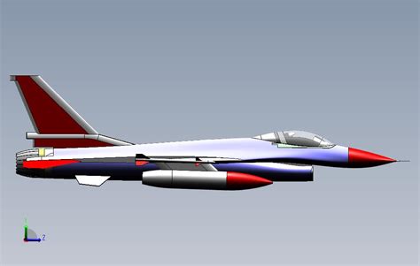 战斗机设计图纸 SOLIDWORKS 2007 模型图纸免费下载 懒石网