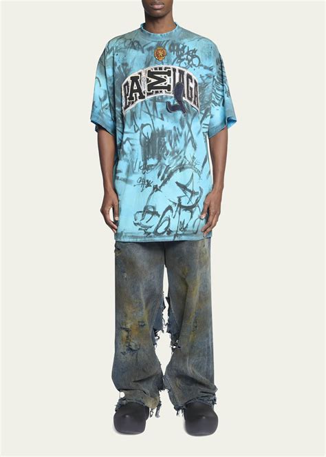 Balenciaga Mens Oversized Graffiti Skater T Shirt Bergdorf Goodman