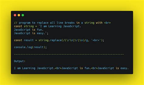 Replace All Line Breaks With In Javascript