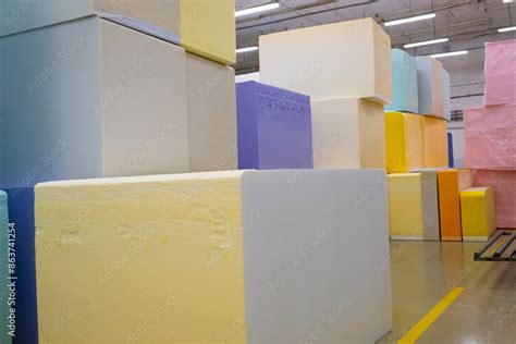 Warehouse Of Polyurethane Foam Blocks Multicolored Polyurethane Foam Blocks Furniture Foam