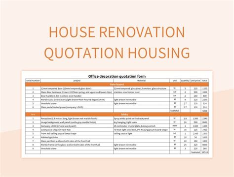 Free Quotation Comparison Table Templates For Google Sheets And Microsoft Excel Slidesdocs