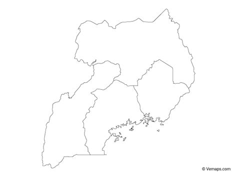 Outline Map Of Uganda With Regions Artofit