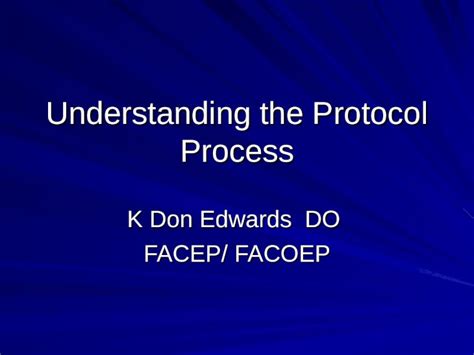 Ppt Understanding The Protocol Process Dokumentips