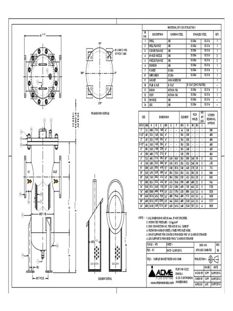 Basket Strainer Dimensions Guide Pdf Industrial Processes