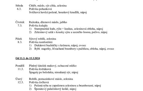 Jídelníček ZŠ Mutěnická