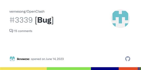 Bug · Issue 3339 · Vernesongopenclash · Github