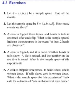 Solved 1 Let S A B C Be A Sample Space Find All The Chegg Com