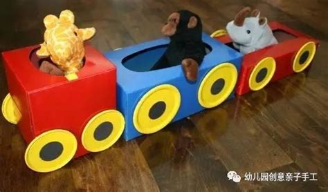 幼兒園手工之交通工具紙皮箱打造車庫車飛船 麥芽教案