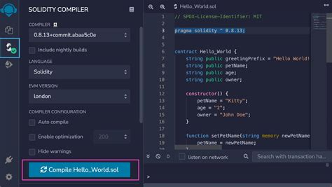 solidity tutorial how to build your first smart contract