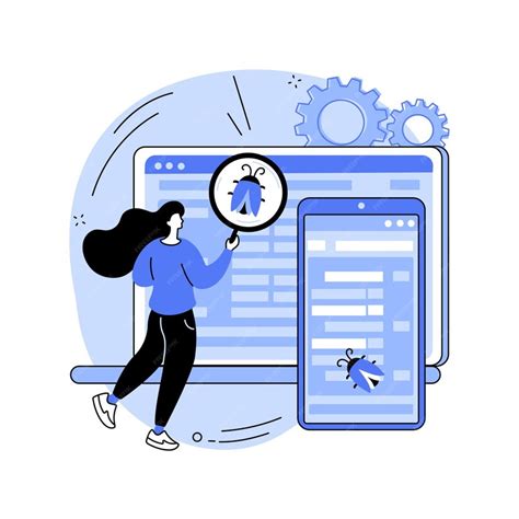 Premium Vector Crossplatform Testing Abstract Concept Vector Illustration