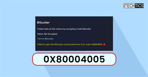 Cómo Solucionar El Error No Se Pudo Abrir La Herramienta Del Panel De Control De Bitlocker