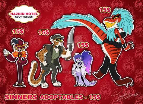 Hazbin Hotel Sinners Adopts [1 Of 4] Open By Penciltree On Deviantart