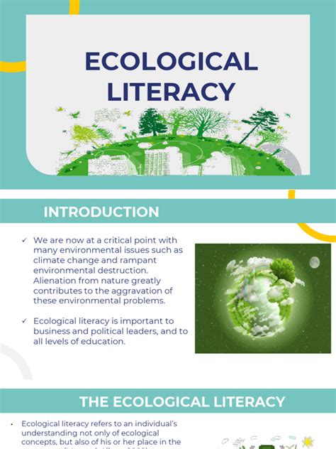Ecological Literacy Pdf Ecology Learning