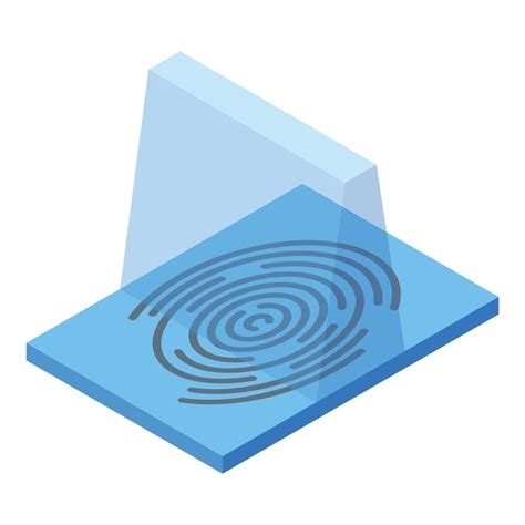 Fingerprint Data Privacy Icon Isometric Vector Policy Information Vector Art At Vecteezy