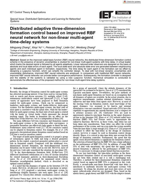 Iet Control Theory Appl 2019 Zhang Distributed Adaptive Three