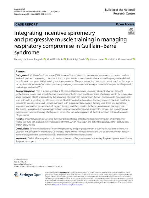 Pdf Integrating Incentive Spirometry And Progressive Muscle Training
