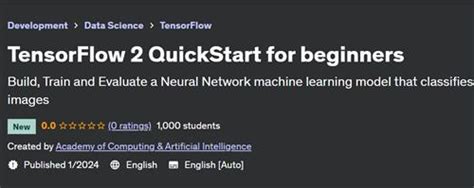 Tensorflow 2 Quickstart For Beginners Scriptmafiaorg Download Full
