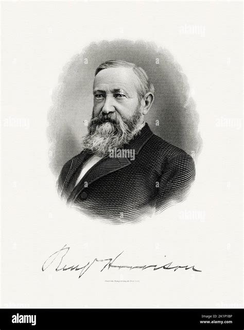 A Portrait Of Benjamin Harrison Who Was The 23rd President Of The Usa