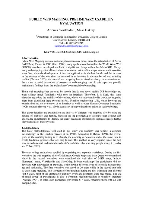 Pdf Public Web Mapping Preliminary Usability Evaluation