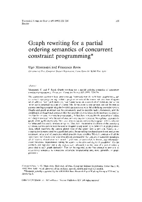 pdf graph rewriting for a partial ordering semantics of concurrent