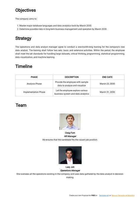 Data Analysis Plan Template