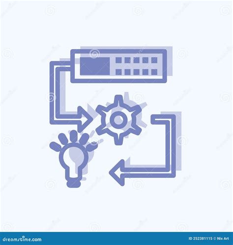 Icon Machine Learning Suitable For Data Analytics Symbol Two Tone