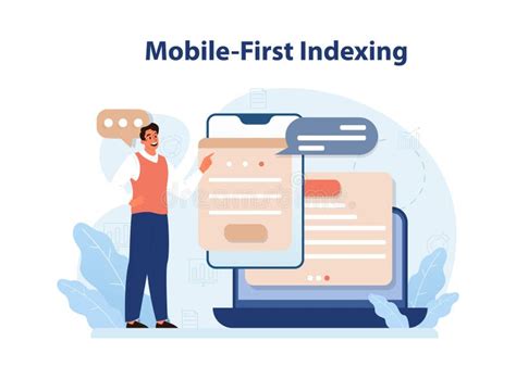 Mobile First Indexing Website Smartphone Version Development Stock