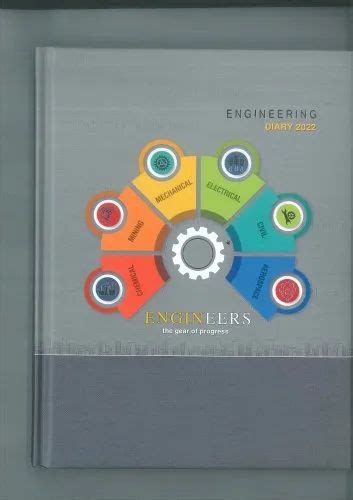 Yellow And Blue Paper Engineering Executive Diary Yearly Paper Size