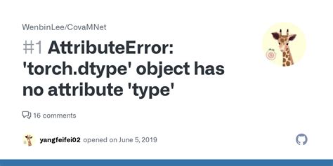 Attributeerror Torchdtype Object Has No Attribute Type · Issue 1