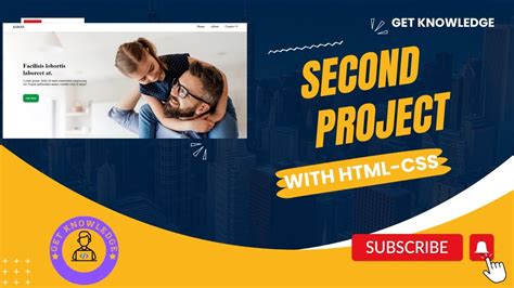 How To Make Home Page Project With Html Css Get Knowledge Youtube