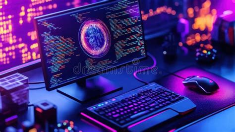 Ai Generated Code Display Stock Illustration Illustration Of Keyboard 367587259