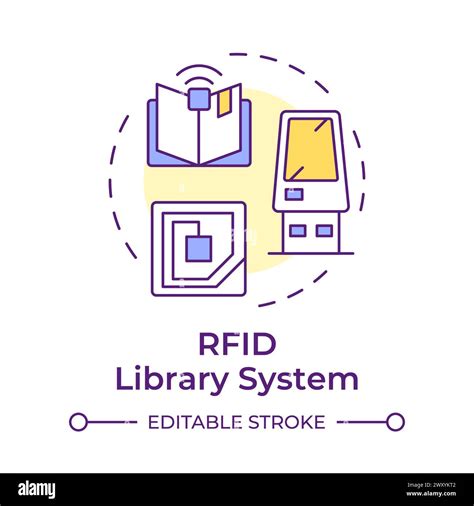Rfid Library System Multi Color Concept Icon Stock Vector Image And Art