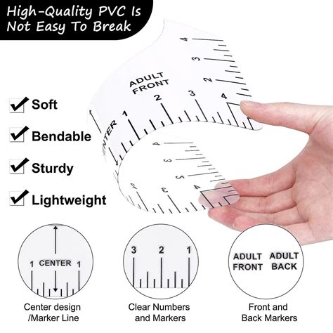 12pcs Tshirt Ruler Guide For Vinyl Alignment Tshirt Ruler For Heat